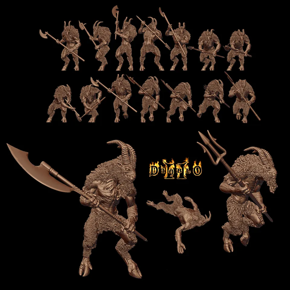 Diablo II - Goatmen by kaucukovnik.vi | Download free STL model ...