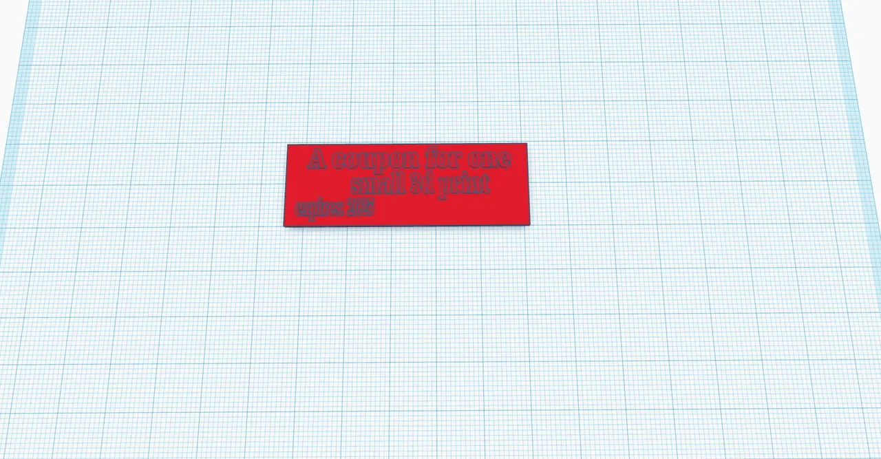 a coupon for one small 3d print (expires 2025) by Lynx | Download free ...