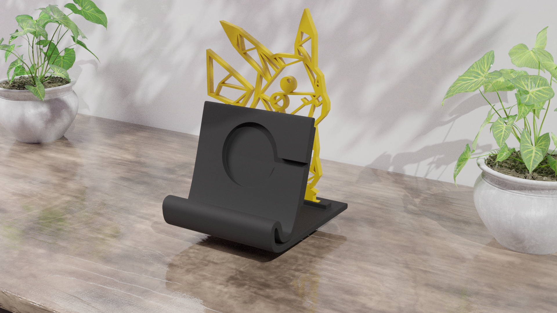 Pikachu charging dock for mobile phone by JD | Download free STL model ...
