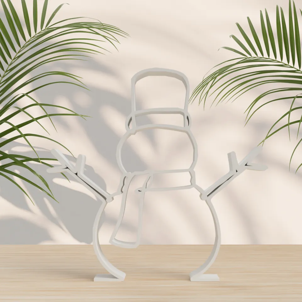 One Line Art Snowman by Gerlach3D | Download free STL model ...
