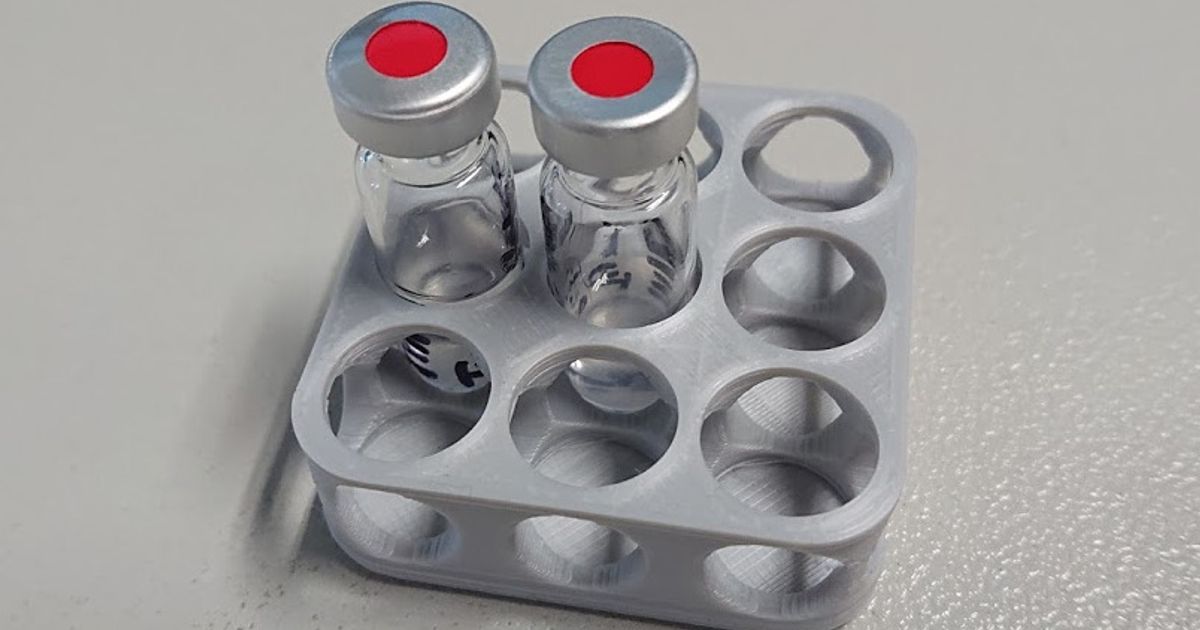 Configurable rack for HPLC and other vials by Dale | Download free STL ...