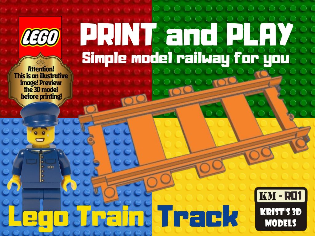 LEGO Train Straight Track by Mgr. Pavel Krist | Download free STL model ...