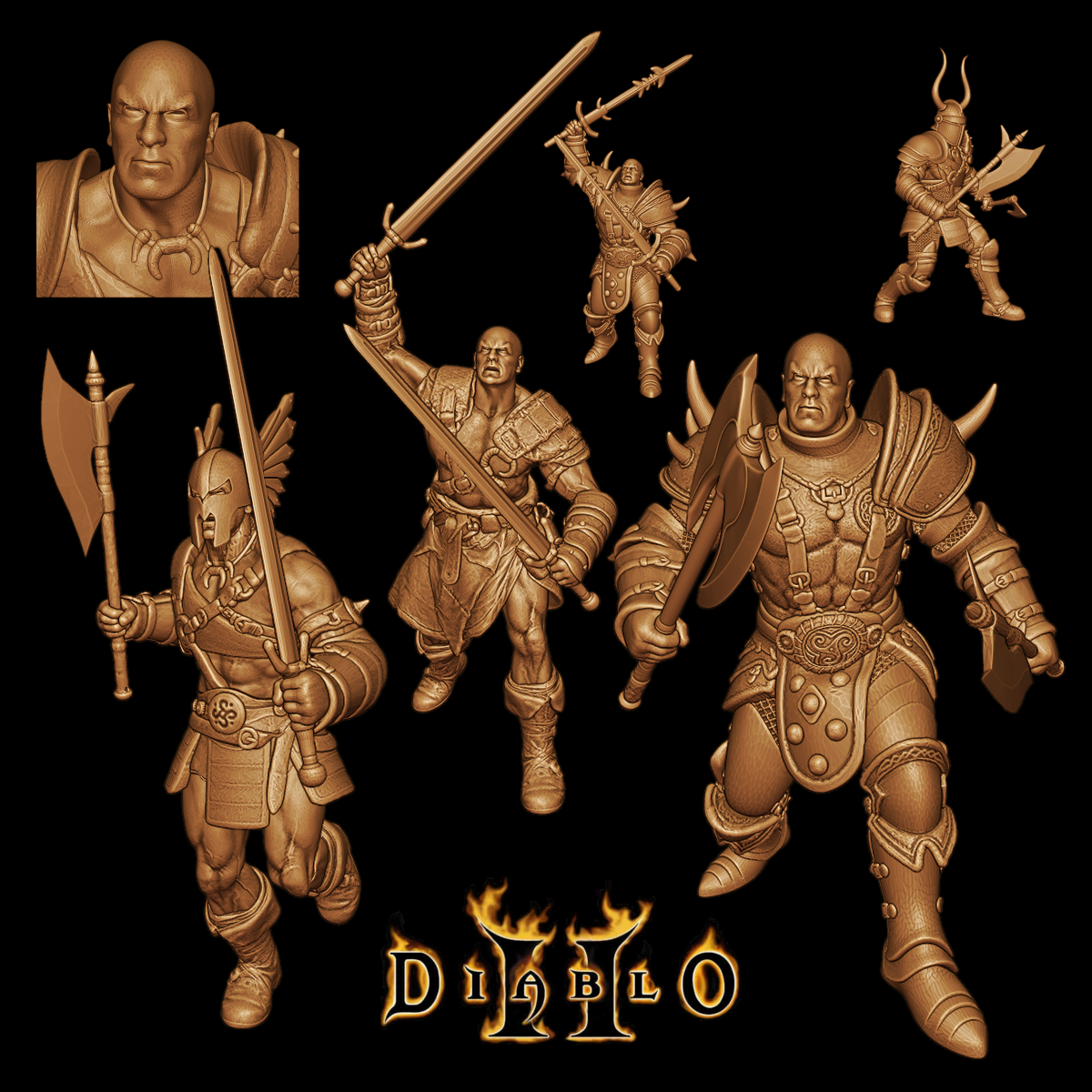 Diablo II - Barbarian por kaucukovnik.vi | Descargar modelo STL ...