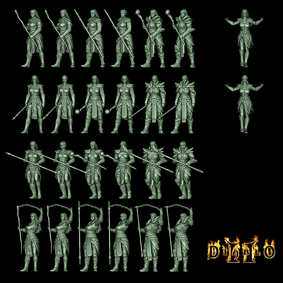 Diablo II - Sorceress by kaucukovnik.vi | Download free STL model ...