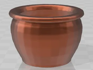 Round flat bottom pot by Minifigureworld | Download free STL model ...