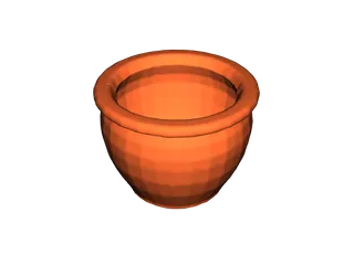 Round flat bottom pot by Minifigureworld | Download free STL model ...