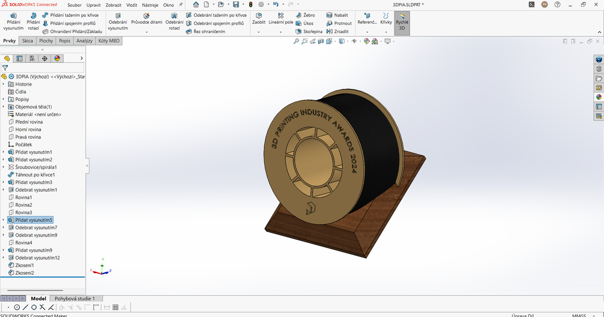 Filament spool AWARD by Pavel Kopeček | Download free STL model ...