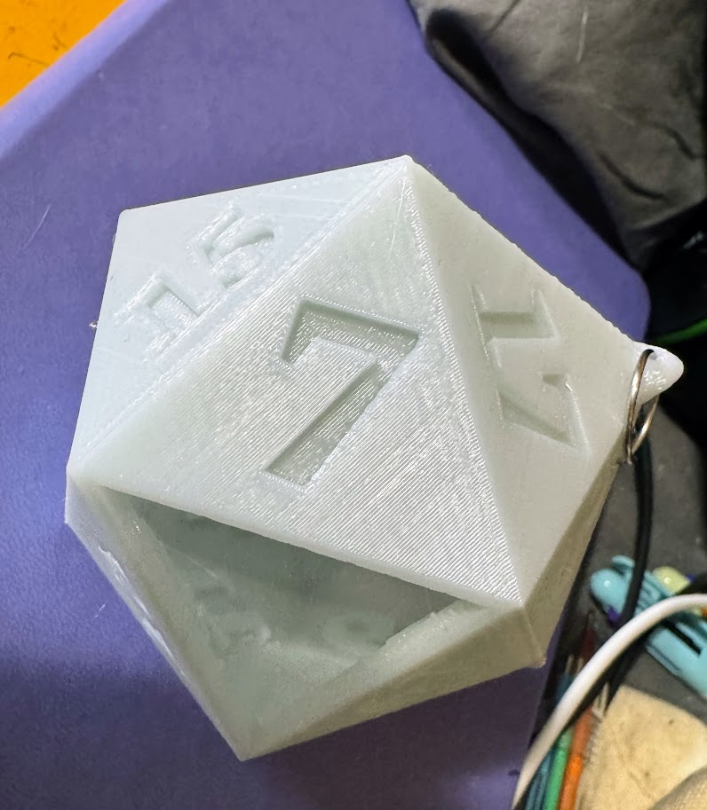 D20 Christmas Ornament Hollow Print In Place Fillable by San G Dice ...