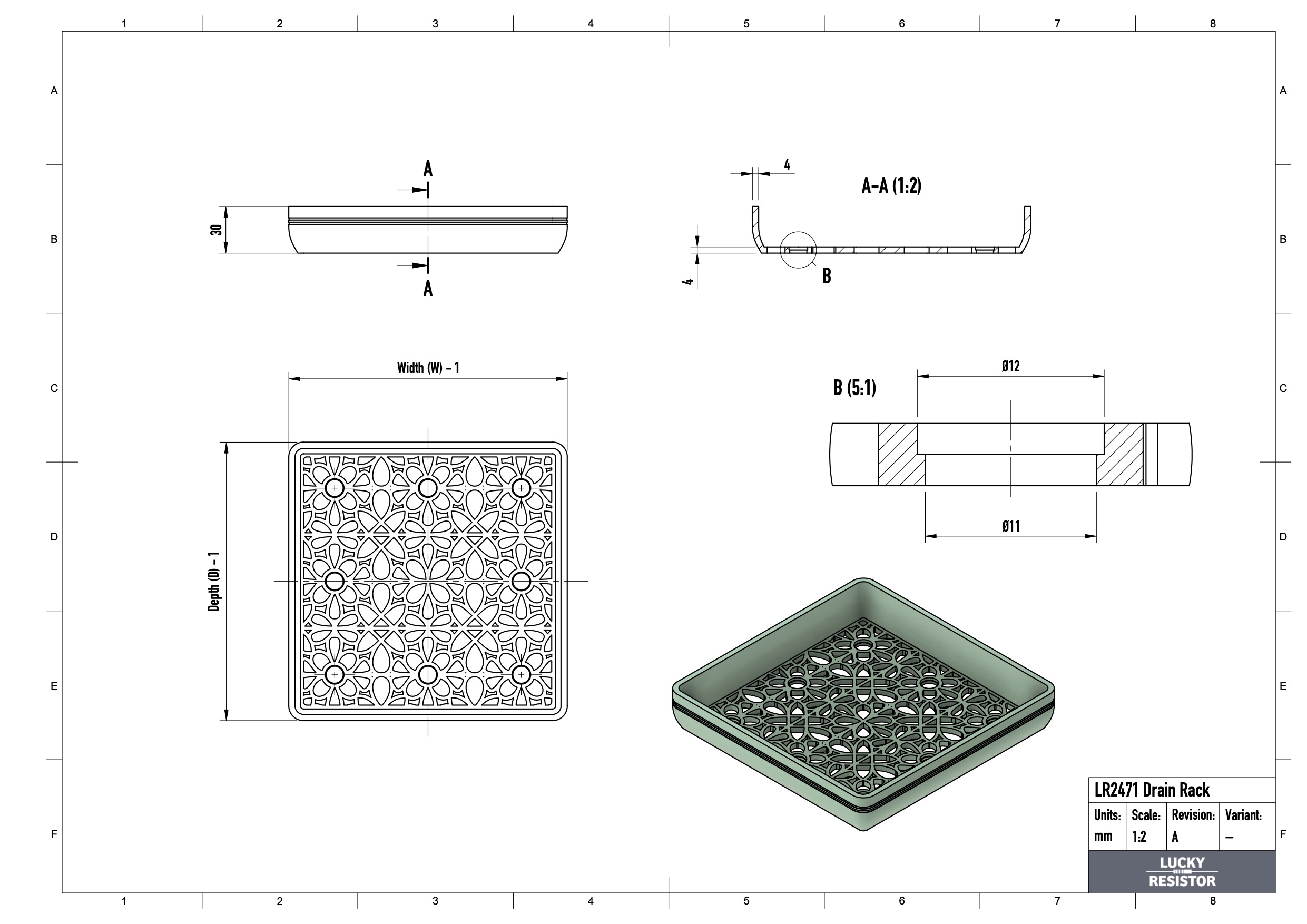 Decorative Drain Rack in 20 Sizes and Two Variants by Metikumi ...