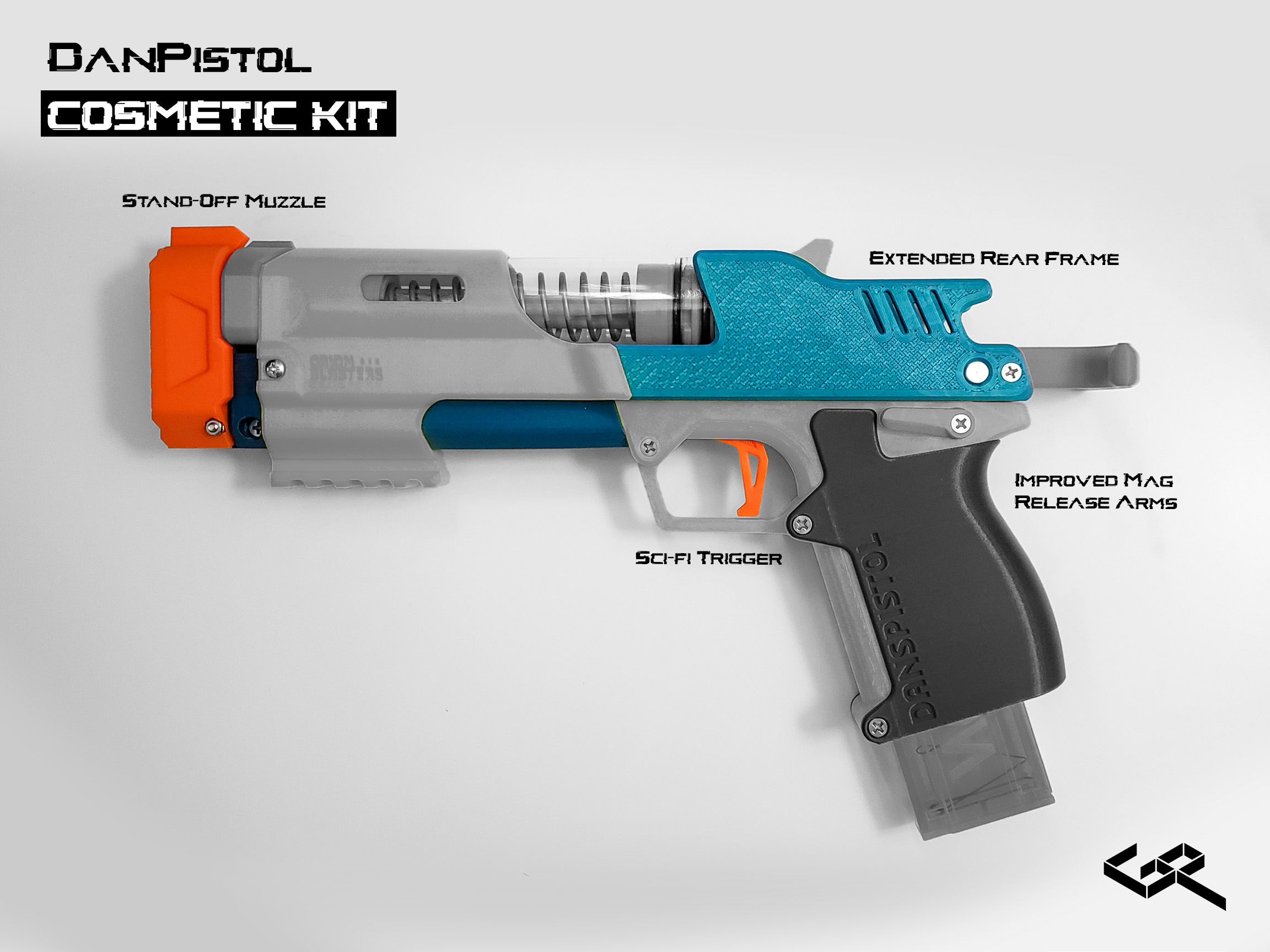 Orion Blasters Dan Pistol Cosmetic Kit by GP3D | Download free STL ...