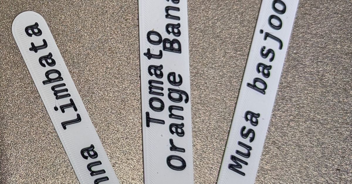 Parametric plant labels by Steve 3d | Download free STL model ...