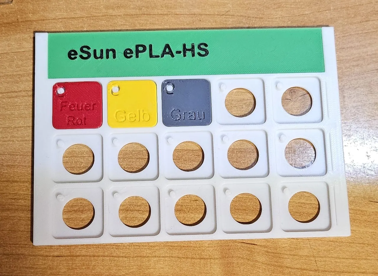 Karteikarte Swatches-eSun ePLA-HS by Lupercus | Download free STL model ...