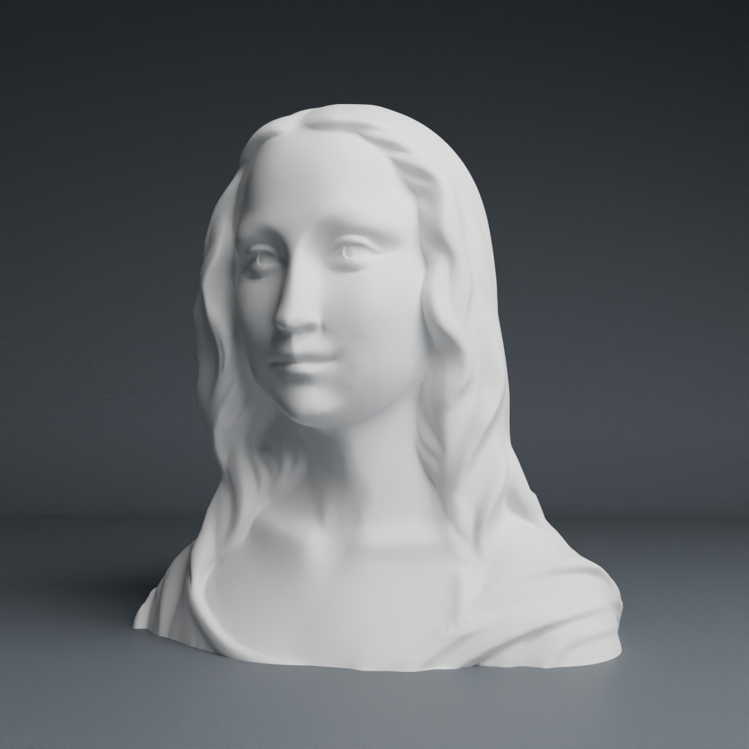 AI generated Mona Lisa Bust by Maker81 | Download free STL model ...