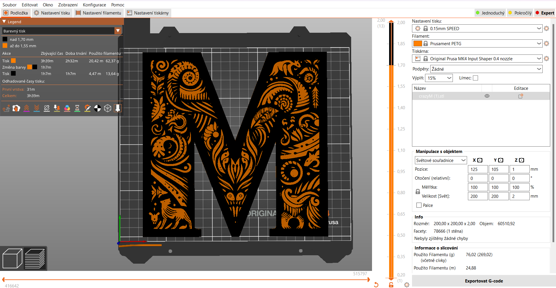 Crazy alphabet: Letter M by Nina Máčová | Download free STL model ...