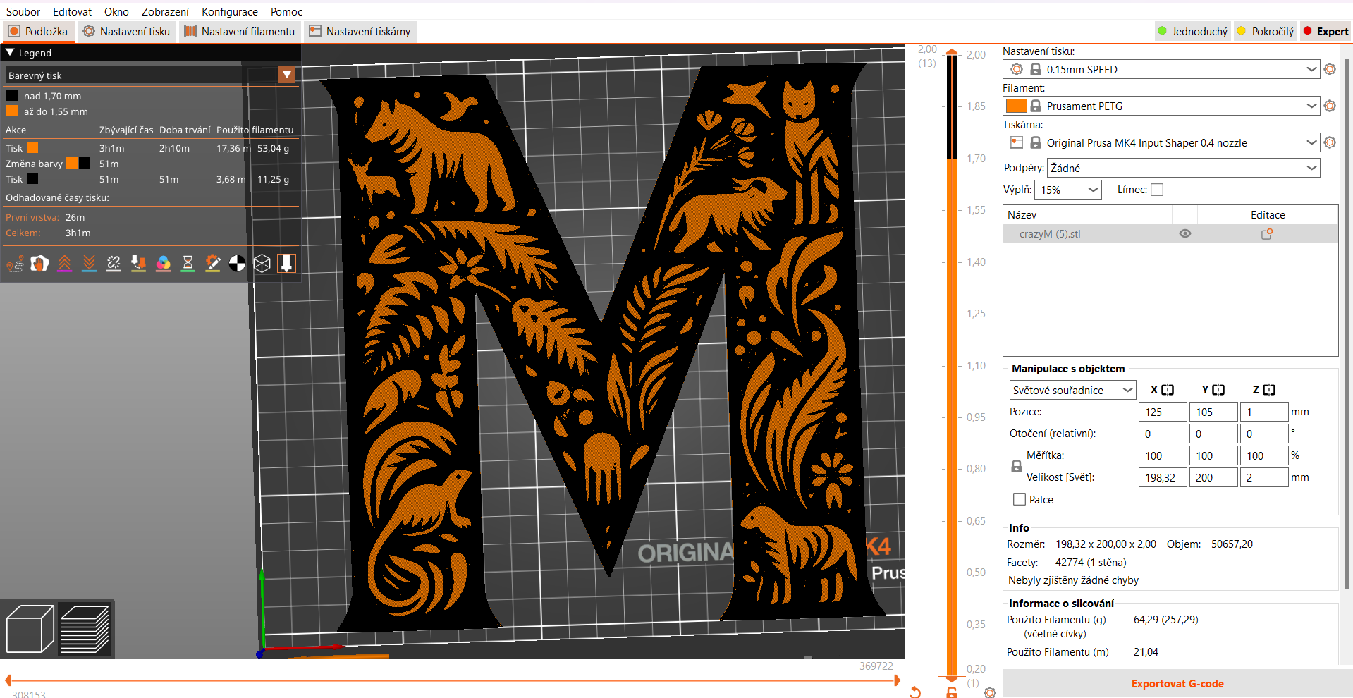 Crazy alphabet: Letter M by Nina Máčová | Download free STL model ...