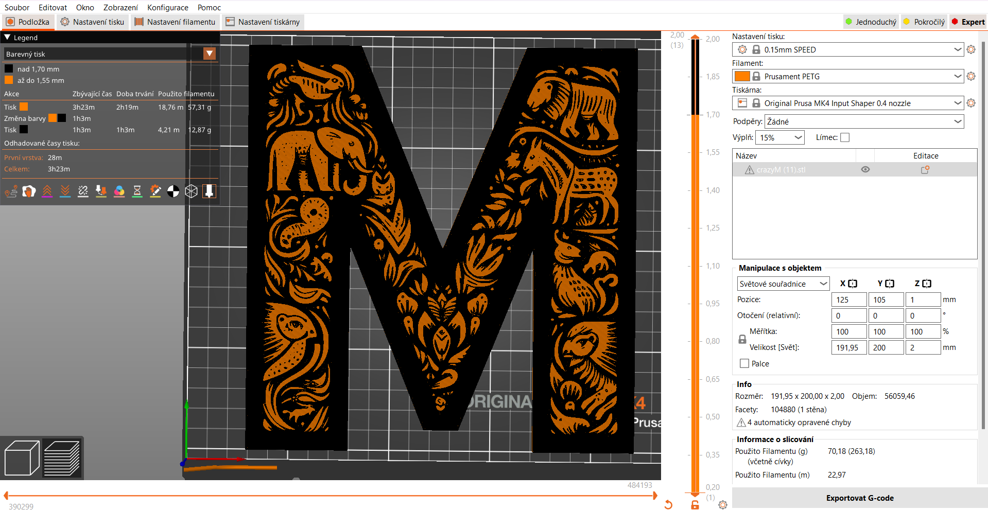 Crazy alphabet: Letter M by Nina Máčová | Download free STL model ...