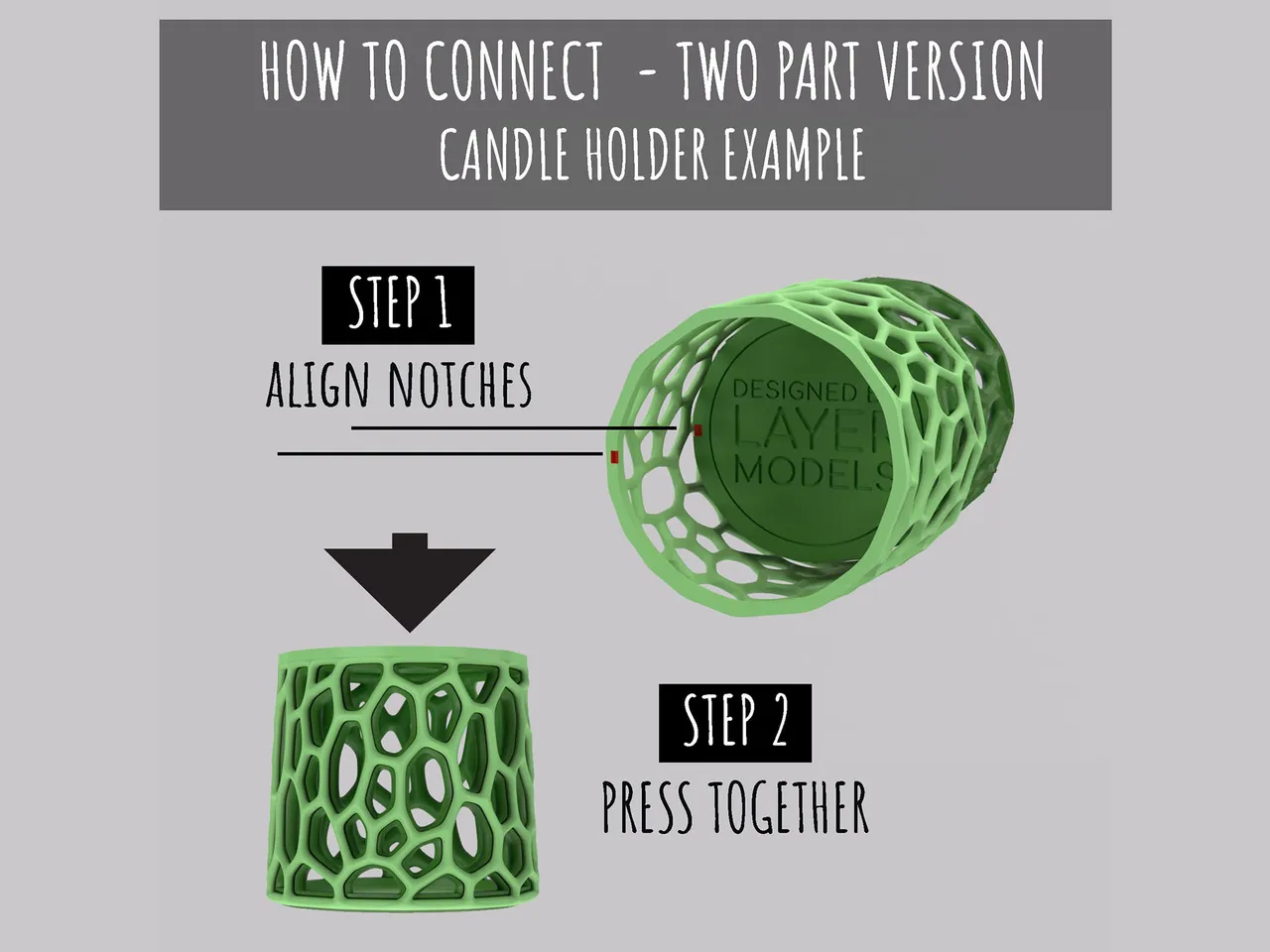 Candle holder - Bionic multicolor design by LayerModels | Download free ...