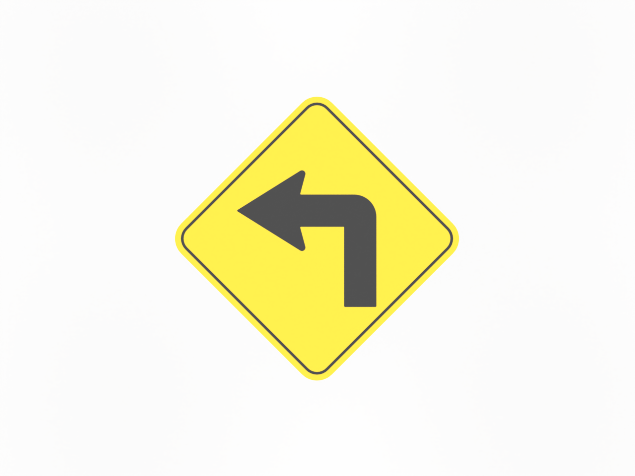 Scale Left Turn Ahead Sign by Henry Levesque | Download free STL model ...