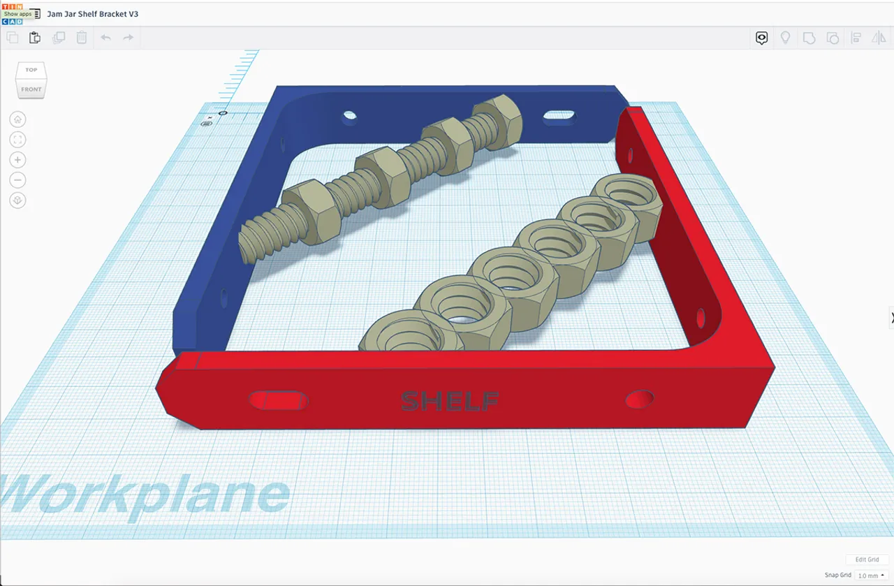 Nut & Bolt shelf bracket by aussieinkguy | Download free STL model ...