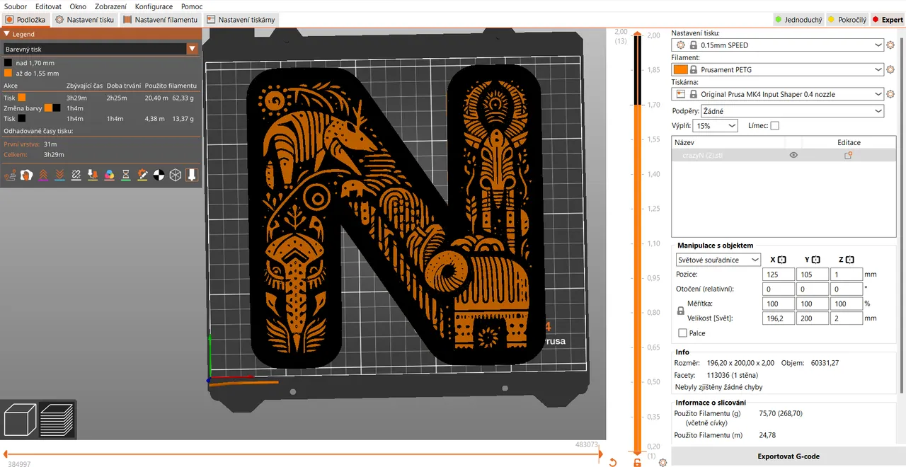 Crazy alphabet: Letter N by Nina Máčová | Download free STL model ...