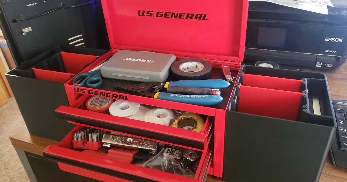 U.S. General Mini Toolbox Bin with handles and dividers. by Deifox ...