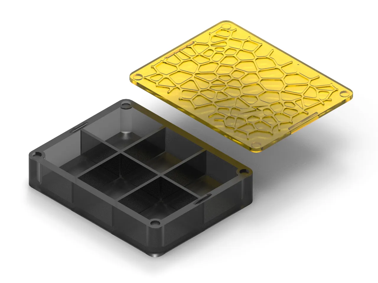 Magnetic box organizer with voronoi by Macko | Download free STL model ...