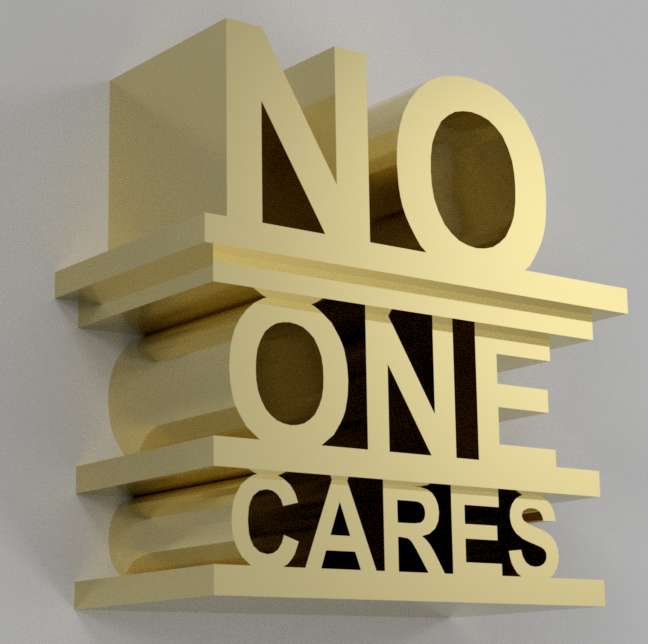 No one cares statue by P_created_this | Download free STL model ...