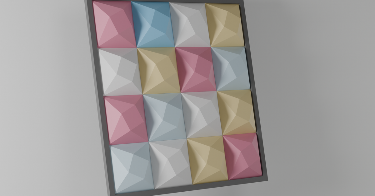 Polygons low-poly wall poster by Levanter | Download free STL model ...