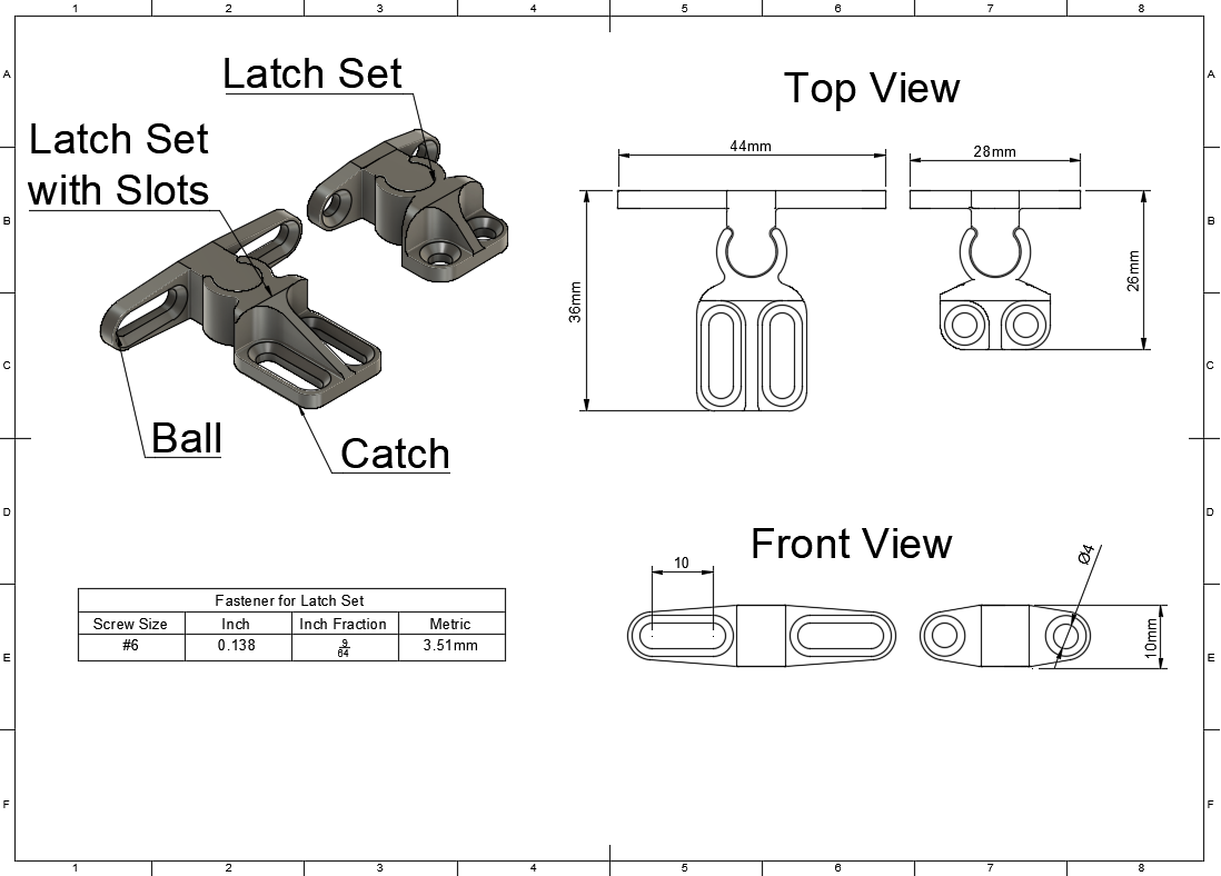 Cabinet Door Latch by SporkLord | Download free STL model | Printables.com
