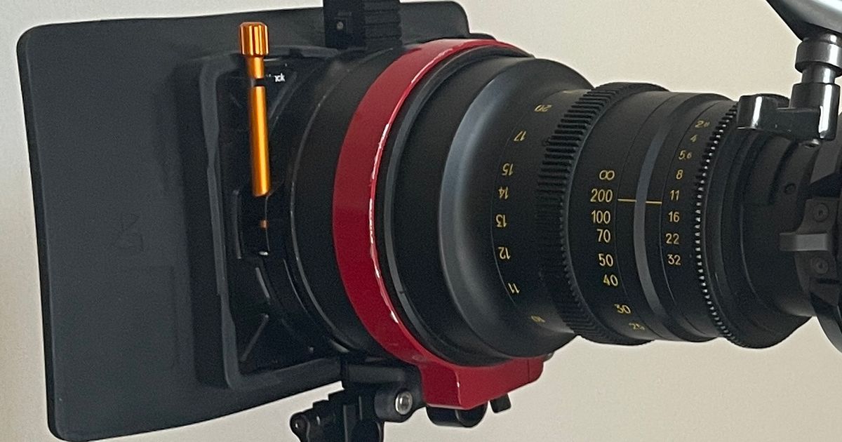 RED 300mm T2.9 - 112mm filter thread to 114mm OD clamp on mattebox ...