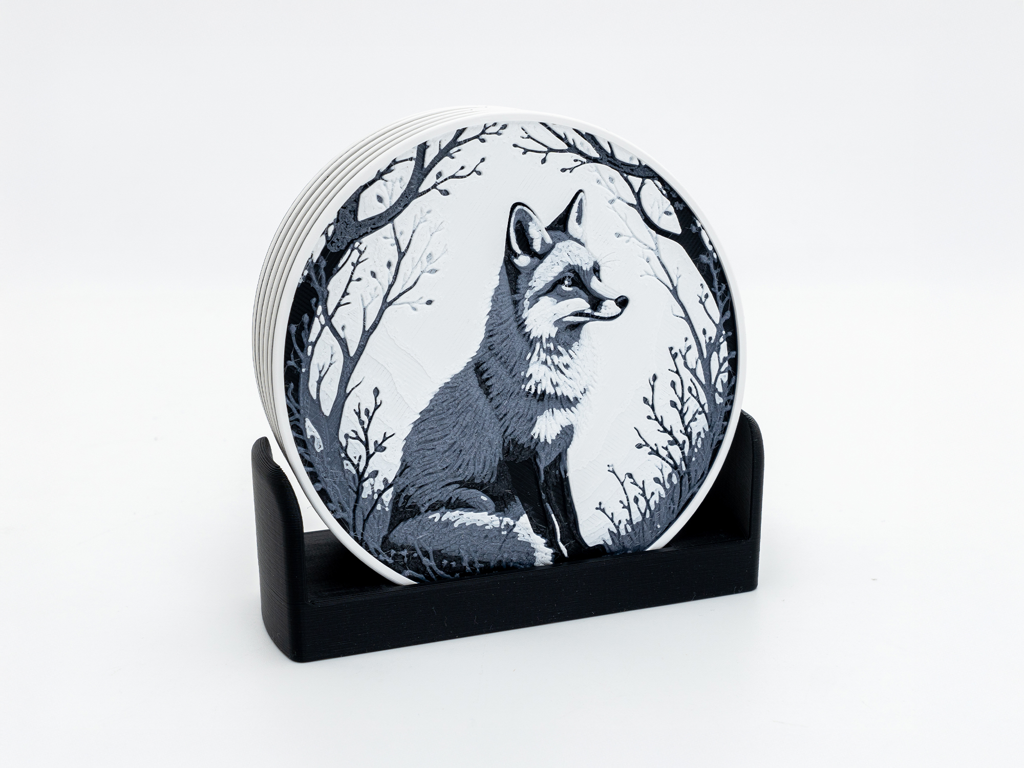 Midnight Forest Wildlife Coasters by Bamingo Design | Printables Store