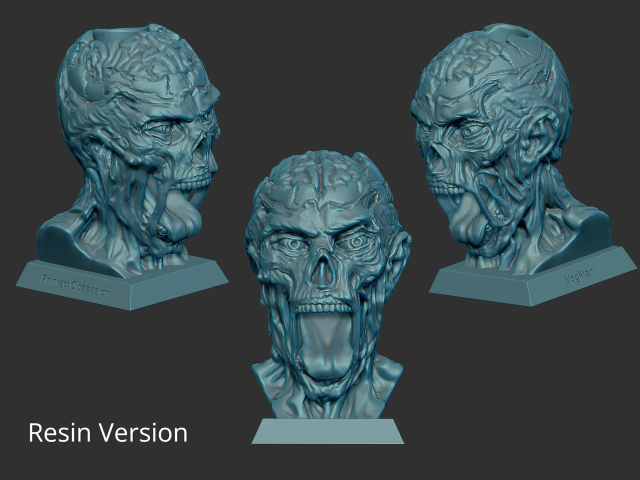 Dice Tower Zombie Head (Resin & FDM / presupported & Support free) by ...