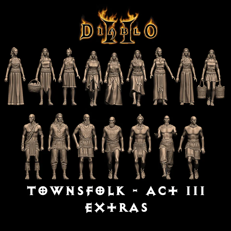Diablo II - Act III NPCs - Extras by kaucukovnik.vi | Download free STL ...