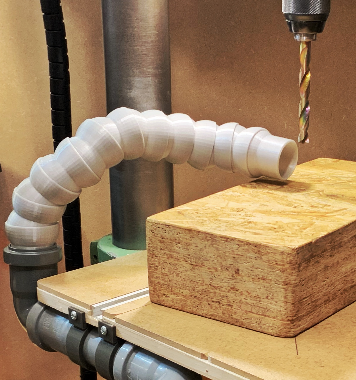 Flexible segmented vacuum hose 40mm (fits DN40 pipes) for ShopVac von ...