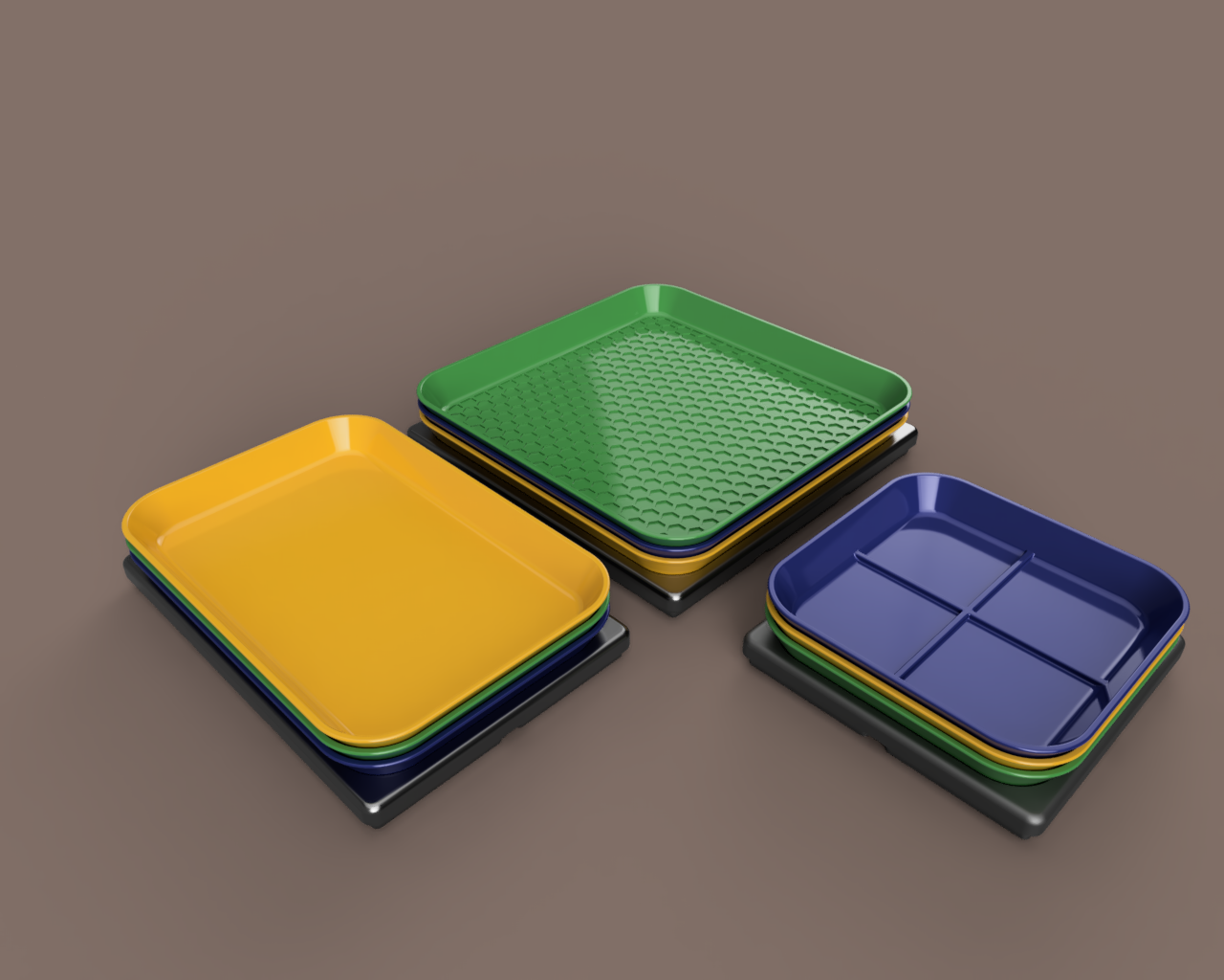 Stackable Trays with Gridfinity Base (5 Sizes) by PeterDesigns | Download free STL model ...
