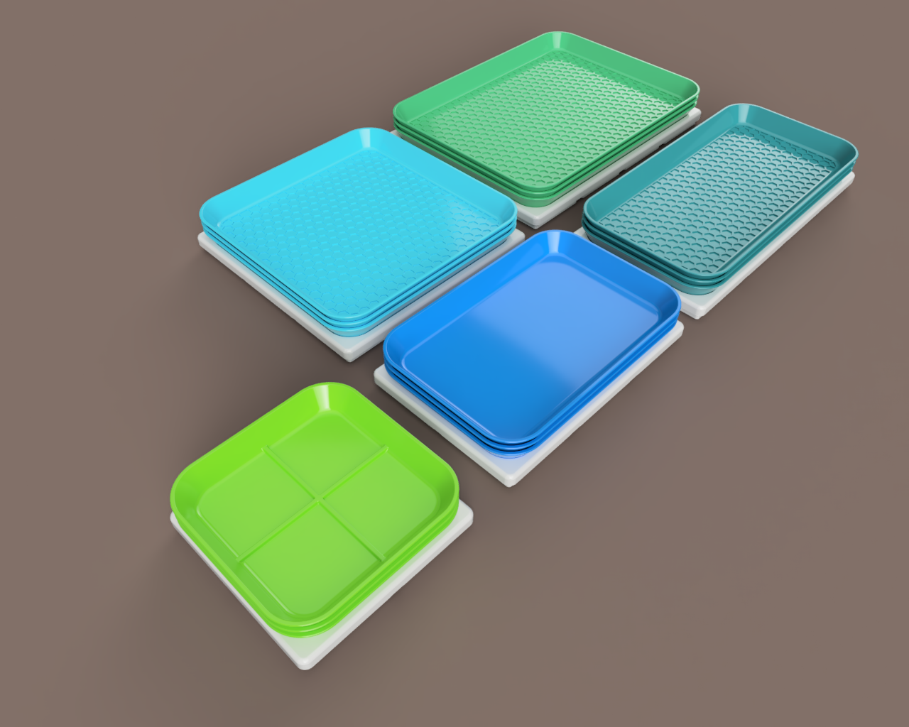 Stackable Trays with Gridfinity Base (5 Sizes) by PeterDesigns | Download free STL model ...