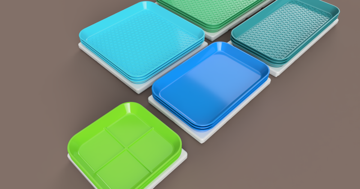 Stackable Trays with Gridfinity Base (5 Sizes) by PeterDesigns ...