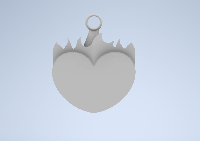 fire-heart necklace/keychain by fedecurtiii | Download free STL model ...