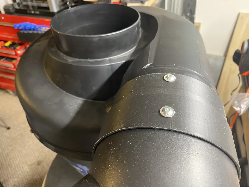 Dust Collection Adapter (from Harbor Freight 2HP DC 2-into-1 "Y" to ...