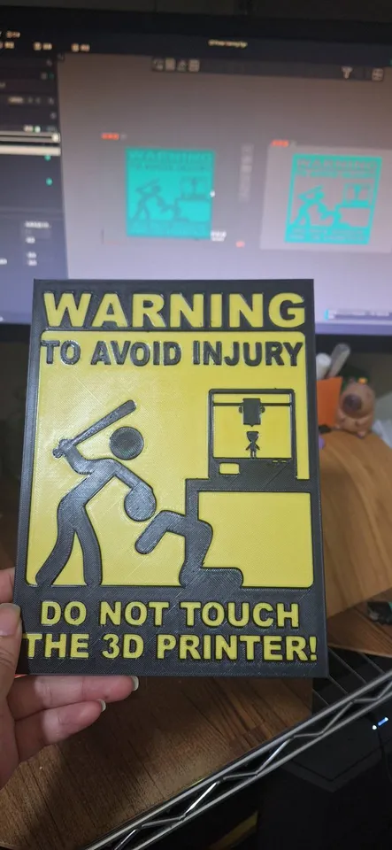 3D Printer Warning Sign by Li Yan | Download free STL model ...