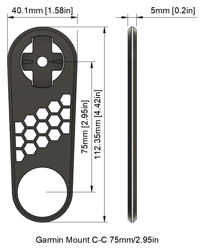Bike Mount Garmin Edge Quarter-Turn 75mm (2.95 inch) by ulf3d ...