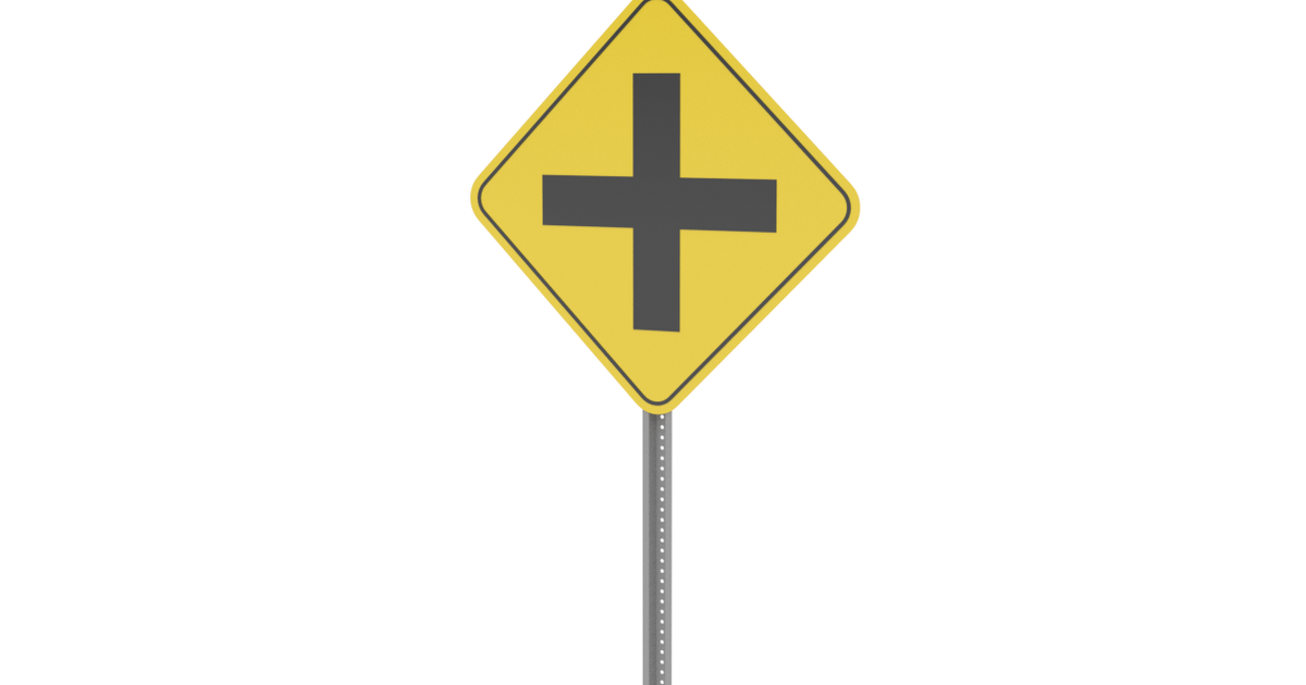 Scale Cross Road Ahead Sign by Henry Levesque | Download free STL model ...