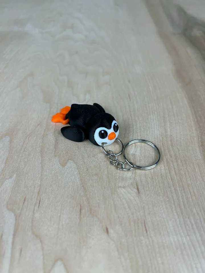 Sliding Penguin Keychain V2 by Built_Over_Bot | Download free STL model ...