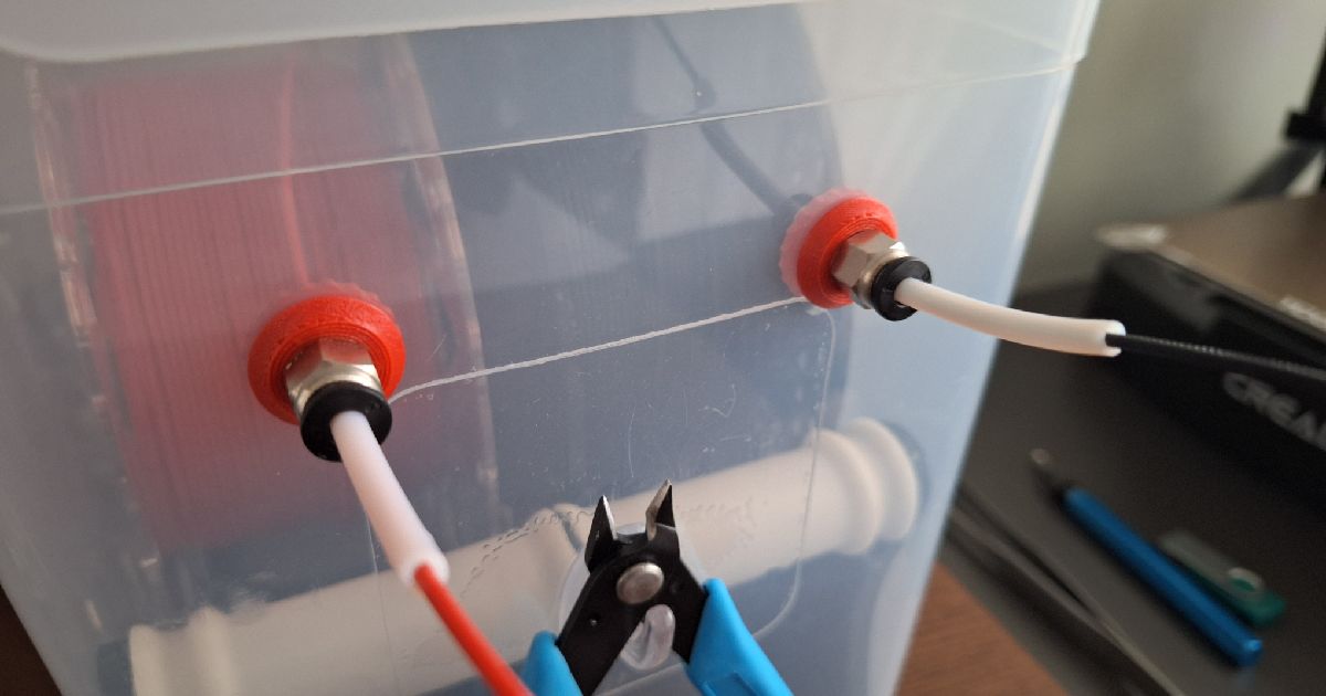 Drybox Filament Outlet/passthrough by Ivan | Download free STL model ...