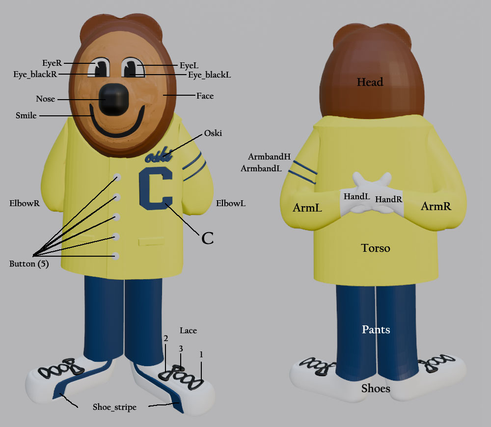 Oski the Bear by Bill Kobertz | Download free STL model | Printables.com