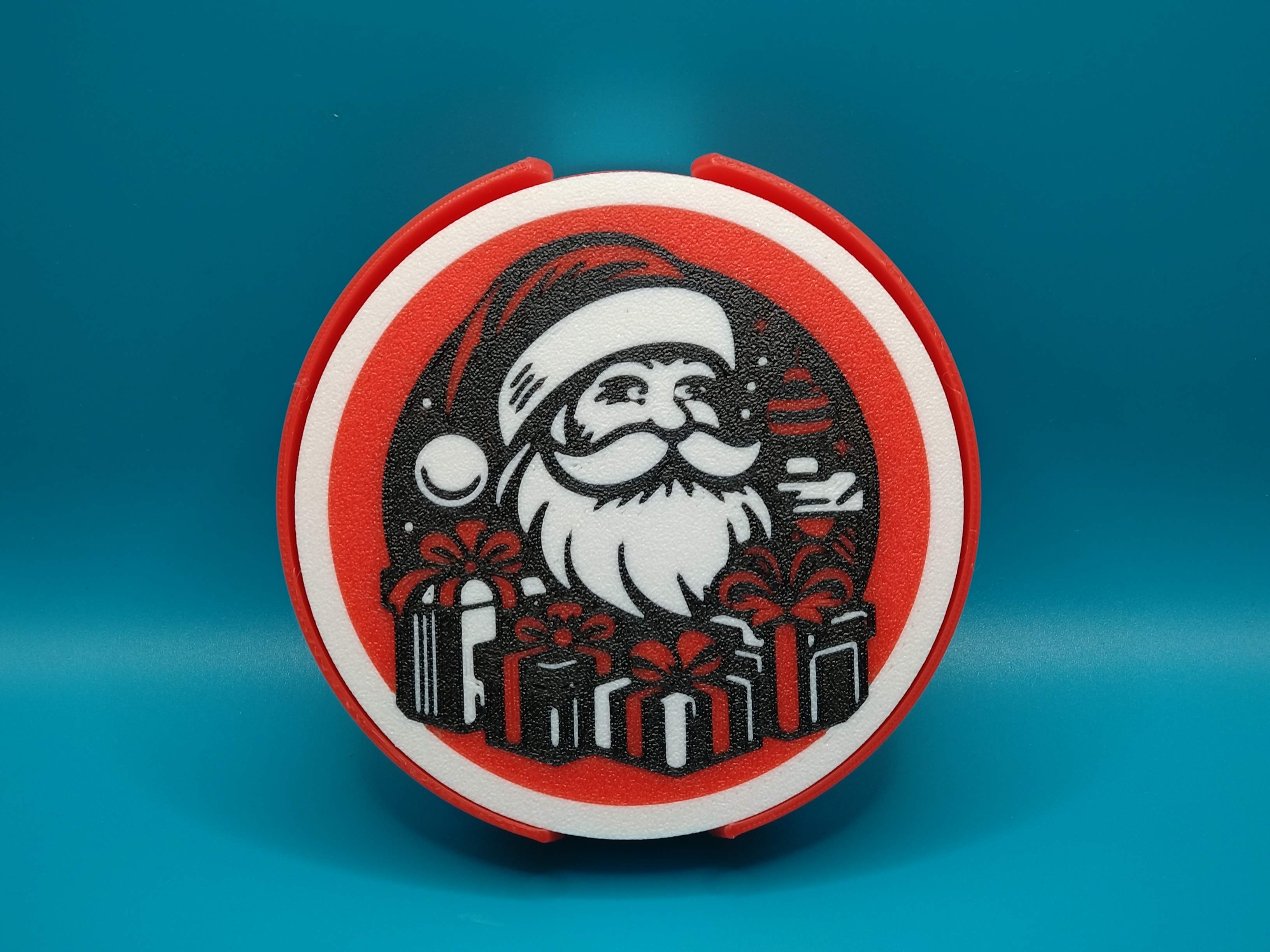 Santa coasters + box by 3D PRINT | Download free STL model | Printables.com