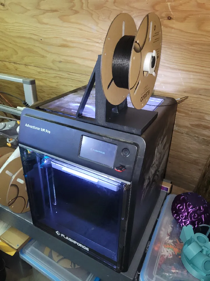 Flashforge AD5M Pro removeable top mount filament holder by SJ ...