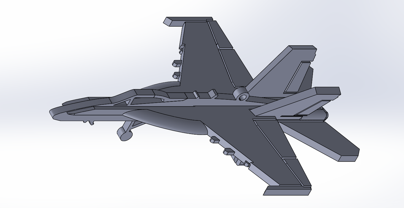 F/A-18E Aircraft Model Card with Compliant Folding Wings von benmoulton ...