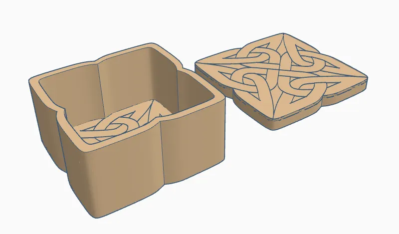 Box with celtic knot motif by Nina Máčová | Download free STL model ...