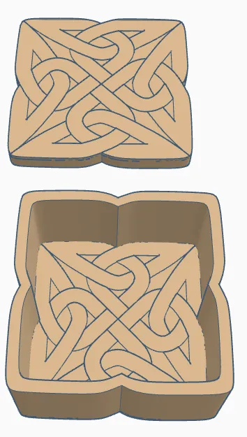 Box with celtic knot motif by Nina Máčová | Download free STL model ...
